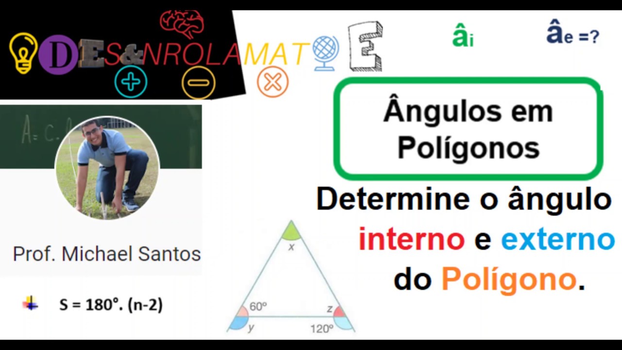 Determine o ângulo interno e externo do Triângulo. - YouTube