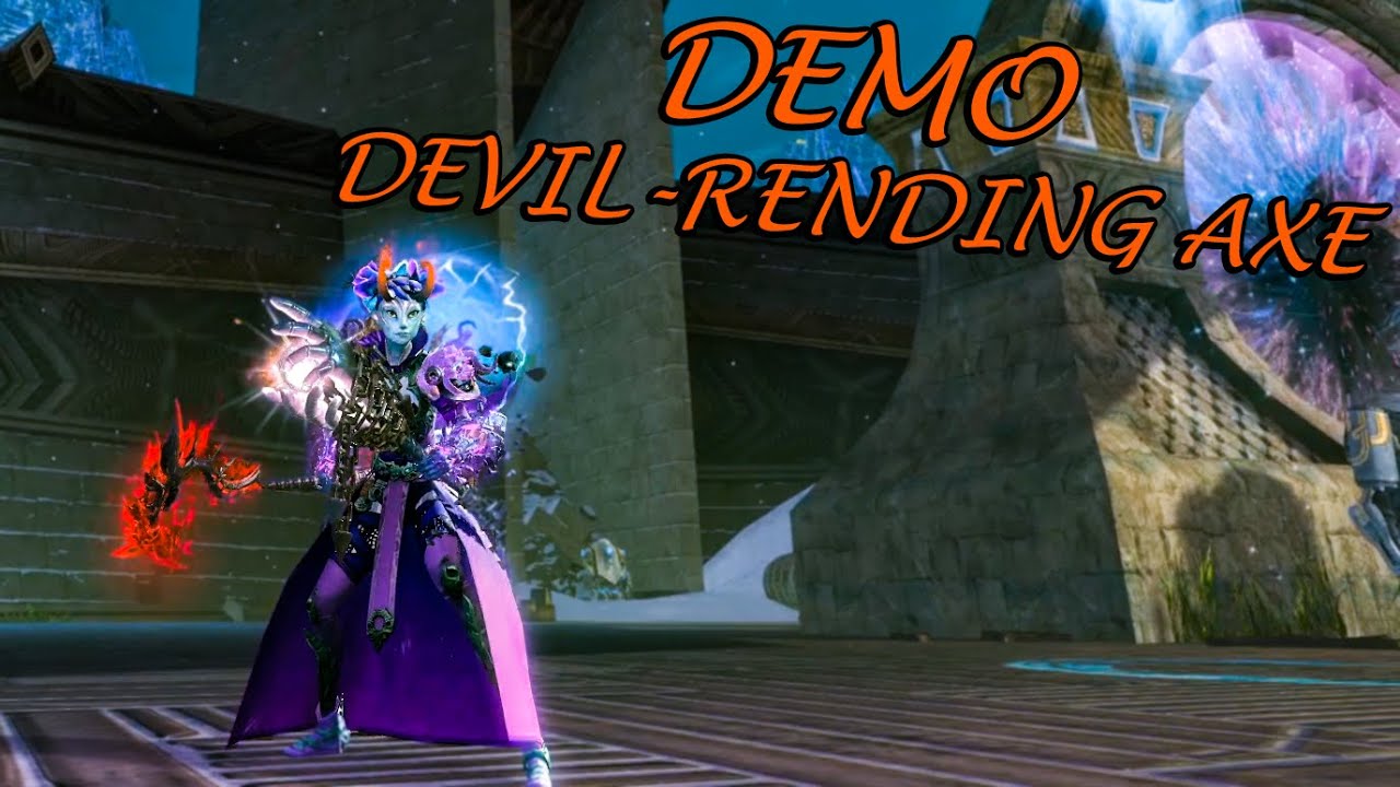Guild Wars 2 - Devil-Rending Axe Demo! - YouTube