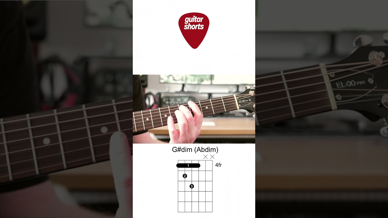Guitar for beginners. G#dim (Abdim) Chord. #shorts - YouTube