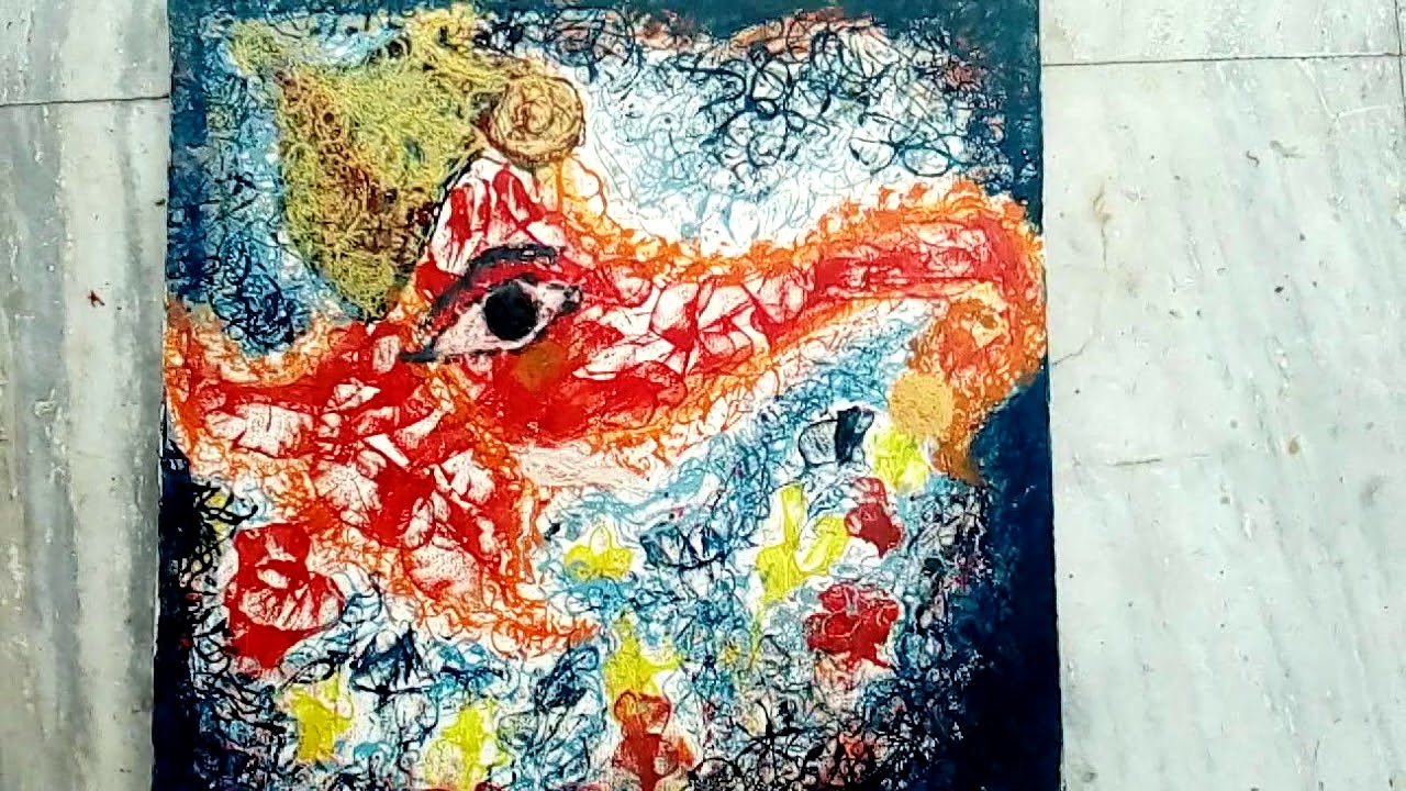 No:1theard painting by art teacher geeta m mane - YouTube
