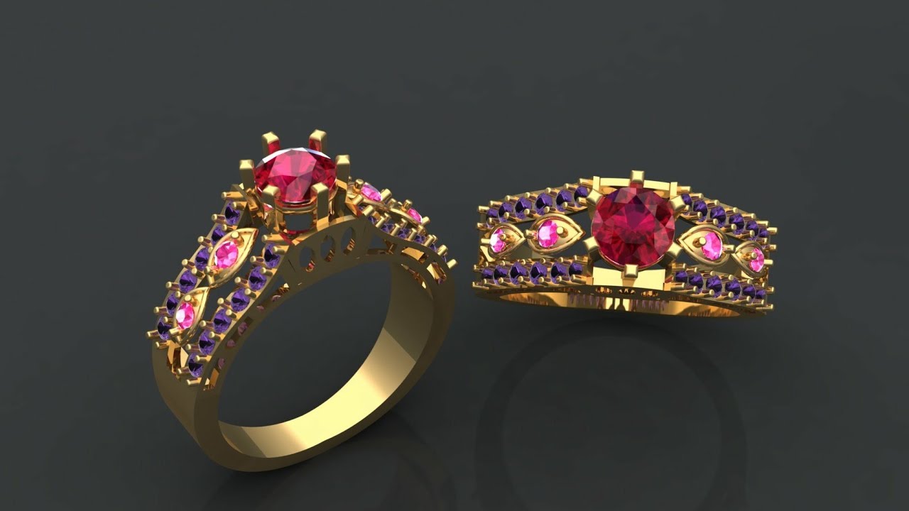 matrix 9 ring tutorial/gemvision ring design/3d cad cam jewellery ring ...