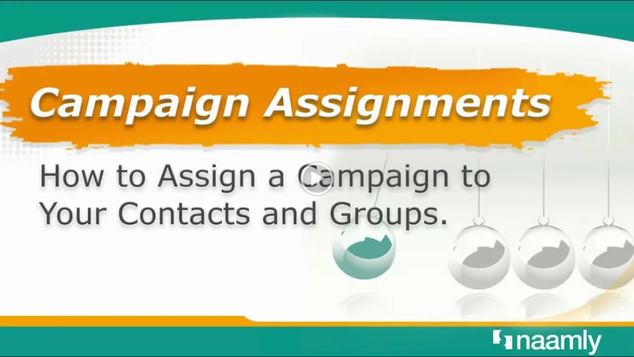 How to Assign a Campaign to Your Contacts and Groups - YouTube