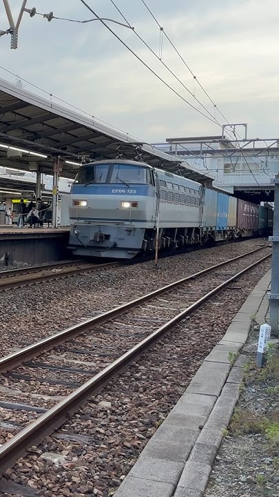 EF66-123【吹】 2063ﾚ JR茨木駅定通 2024.6.7 #貨物列車 #ef66 #mke200 - YouTube