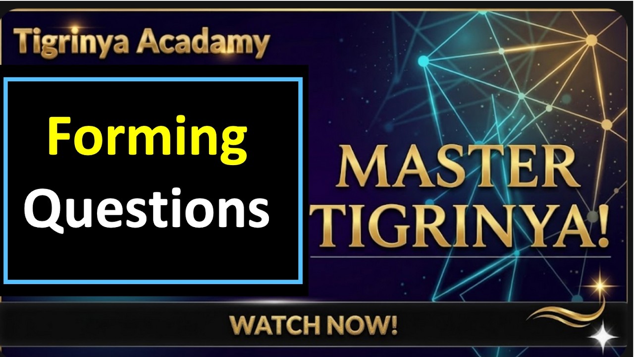 Tigrinya Academy-Video 89 Grammar - YouTube