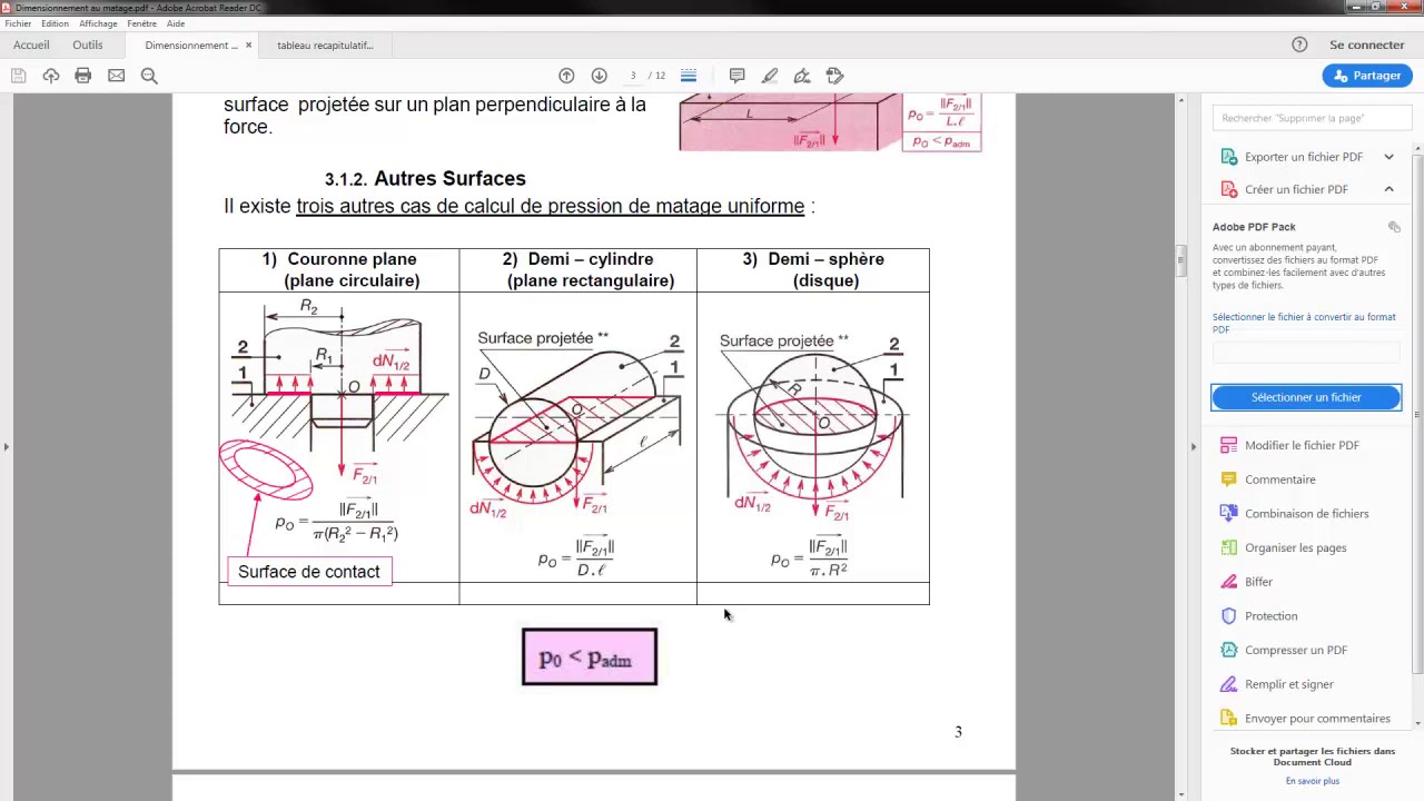 Dimensionnement au matage - YouTube