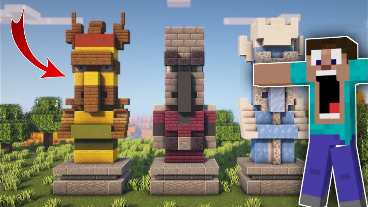 VILLAGER STATUE IN MINECRAFT ! - YouTube