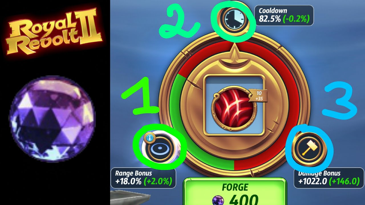 ROYAL REVOLT 2 - WHAT TO FORGE FIRST (spells, units, obstacles) - YouTube