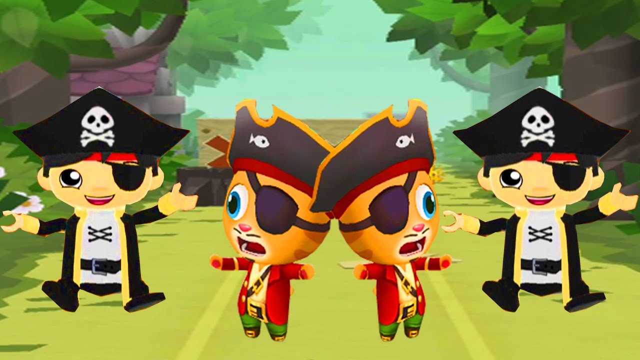 Tag With Ryan Pirate Ryan vs Talking Tom Gold Run Pirate Ginger - YouTube