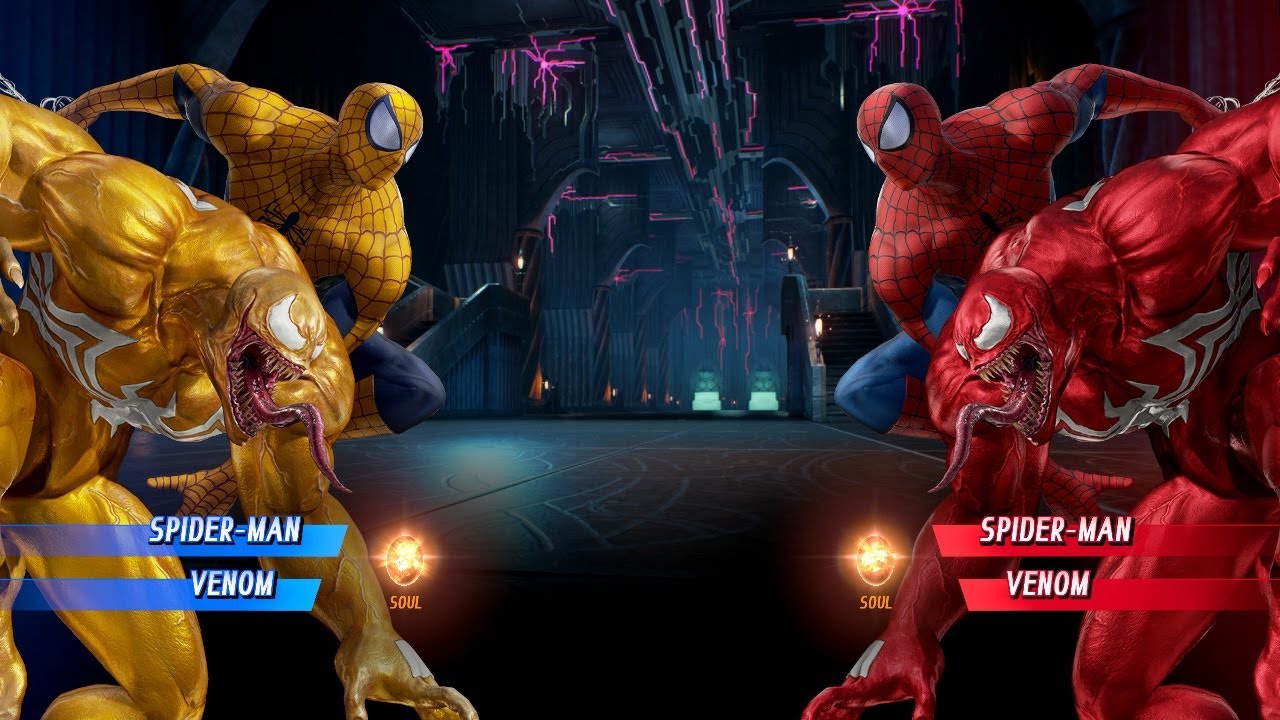 Yellow Spider Man & Yellow Venom VS Spider Man & Red Venom - Marvel vs ...