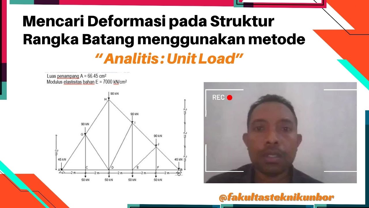 Mencari deformasi pada model struktur rangka batang dengan metode ...