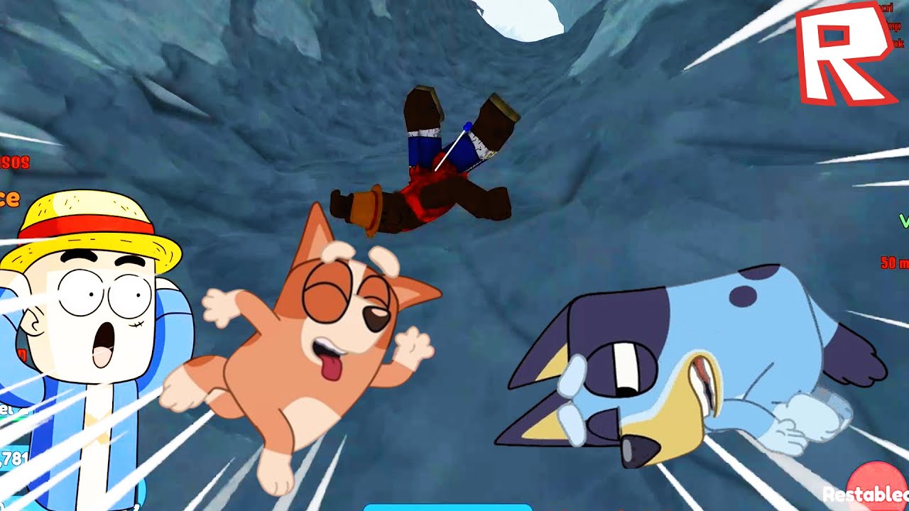 PANCRI SE CAE CON BLUEY Y BINGO Y SE ROMPEN TODOS LOS HUESOS EN ROBLOX ...