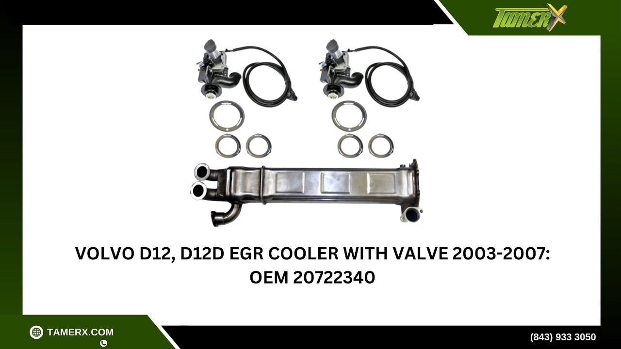 Volvo D12, D12D EGR Cooler with Valve 2003-2007 OEM: 20722340 - YouTube