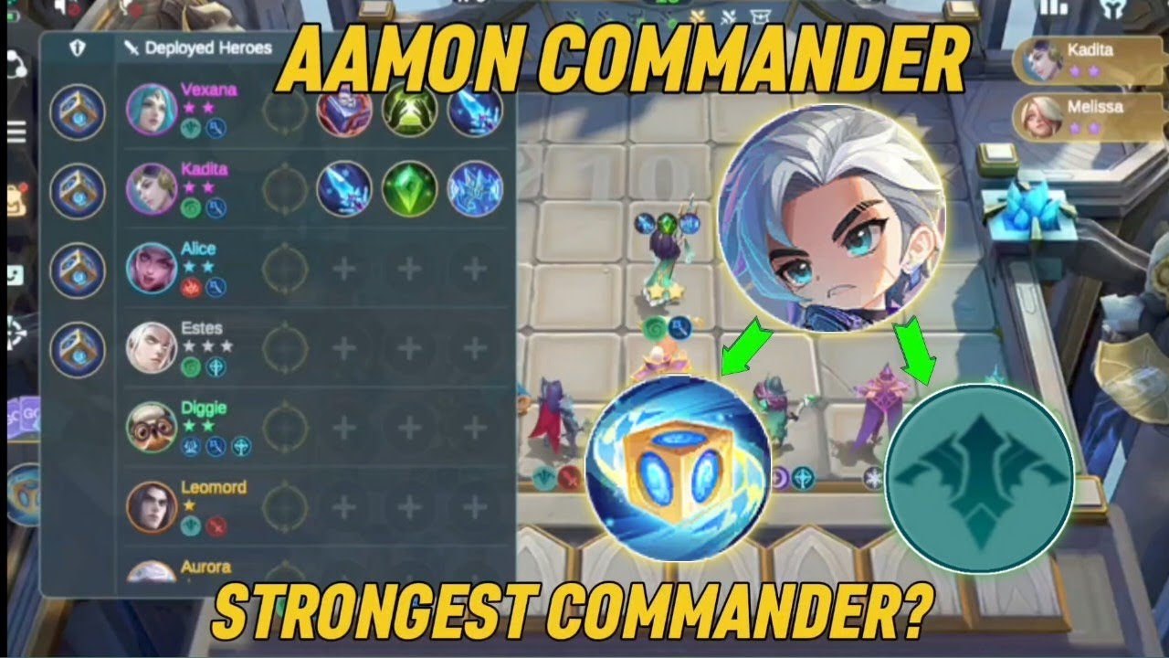 COMMANDER AAMON TUTORIAL | THIS IS OP COMMANDER MAGIC CHESS GO GO NEW ...