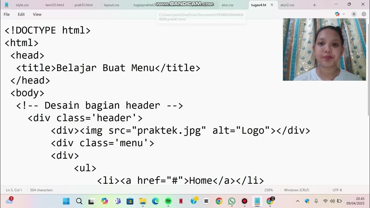 Tugas Praktek Pemrograman WEB Pertemuan 4 - YouTube