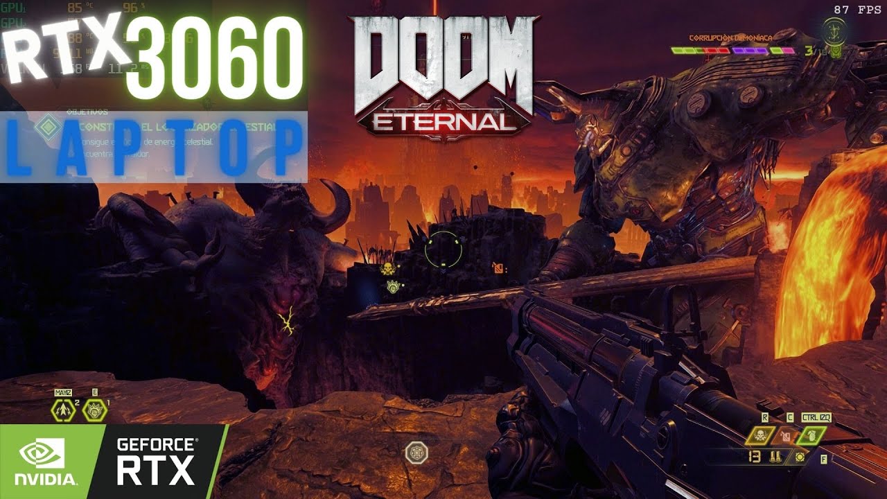 RTX 3060 LAPTOP - DOOM ETERNAL (Ultra Graphics) - 16GB RAM - I7 11800H ...