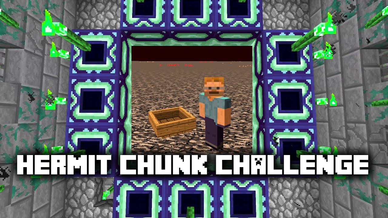 Minecraft: Hermit Chunk Challenge -9- BEST WAY ABOVE NETHER - YouTube