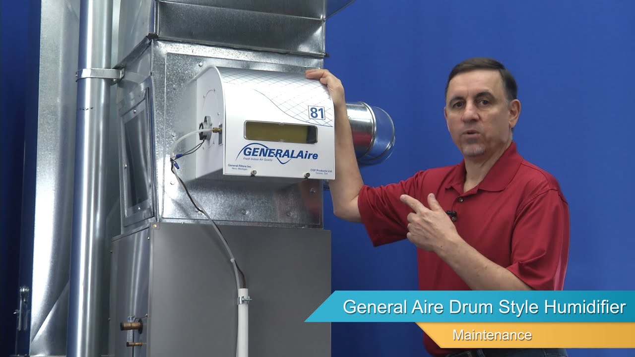 GeneralAire Drum Style Humidifier Maintenance - YouTube