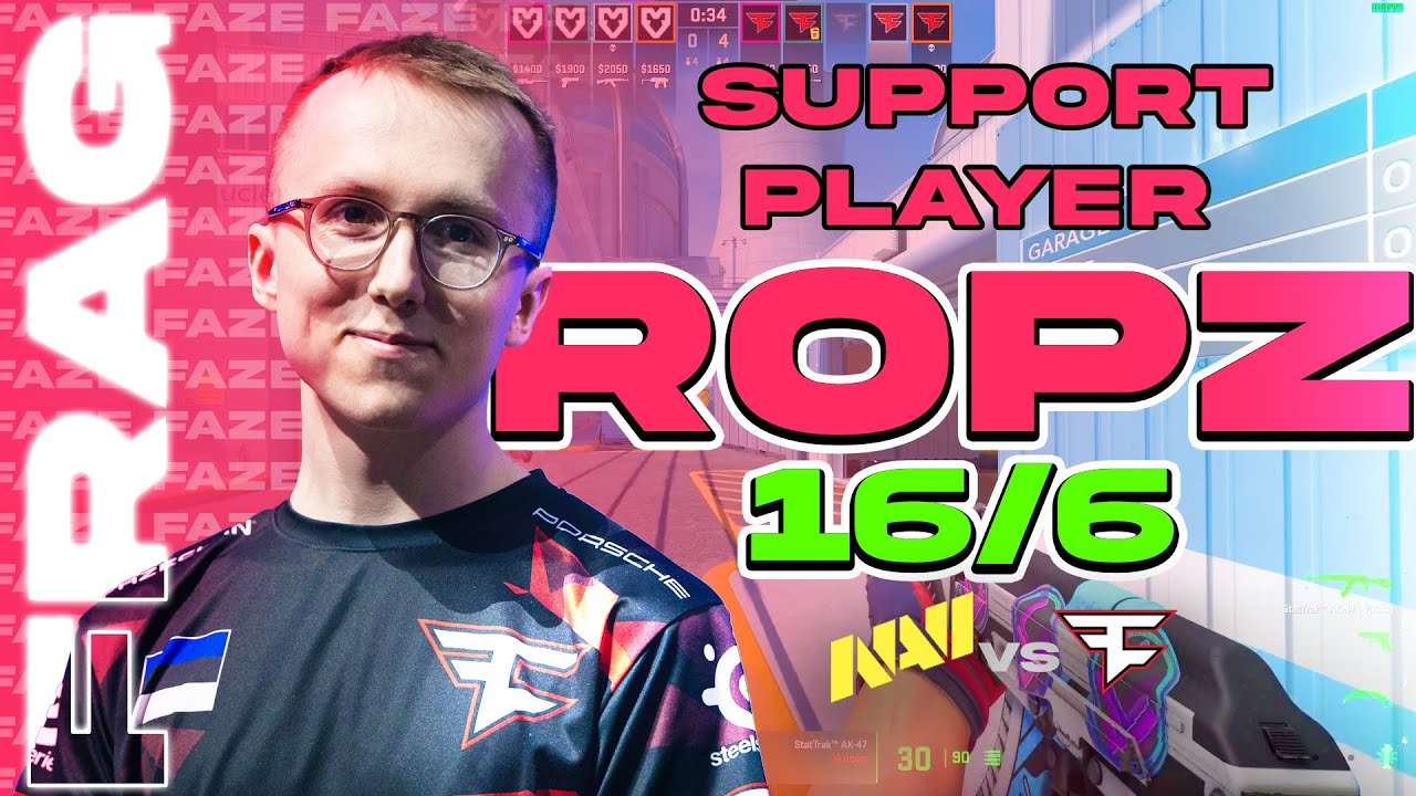 Ropz's Cs Gameplay Highlights - 16-6 as a support Player on Nuke - YouTube
