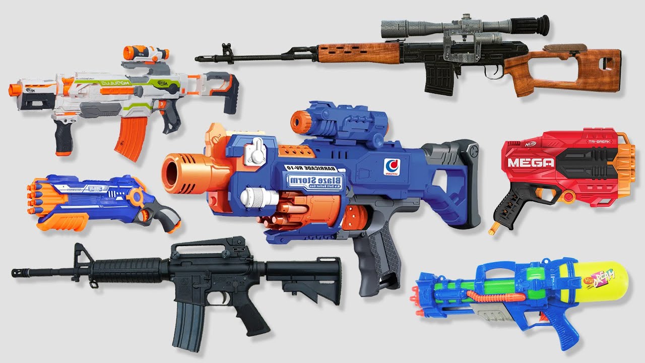 Mengumpulkan Mainan Tembak Tembakan, ShotGun, AK47, Pistol,Mp5, M4 ...