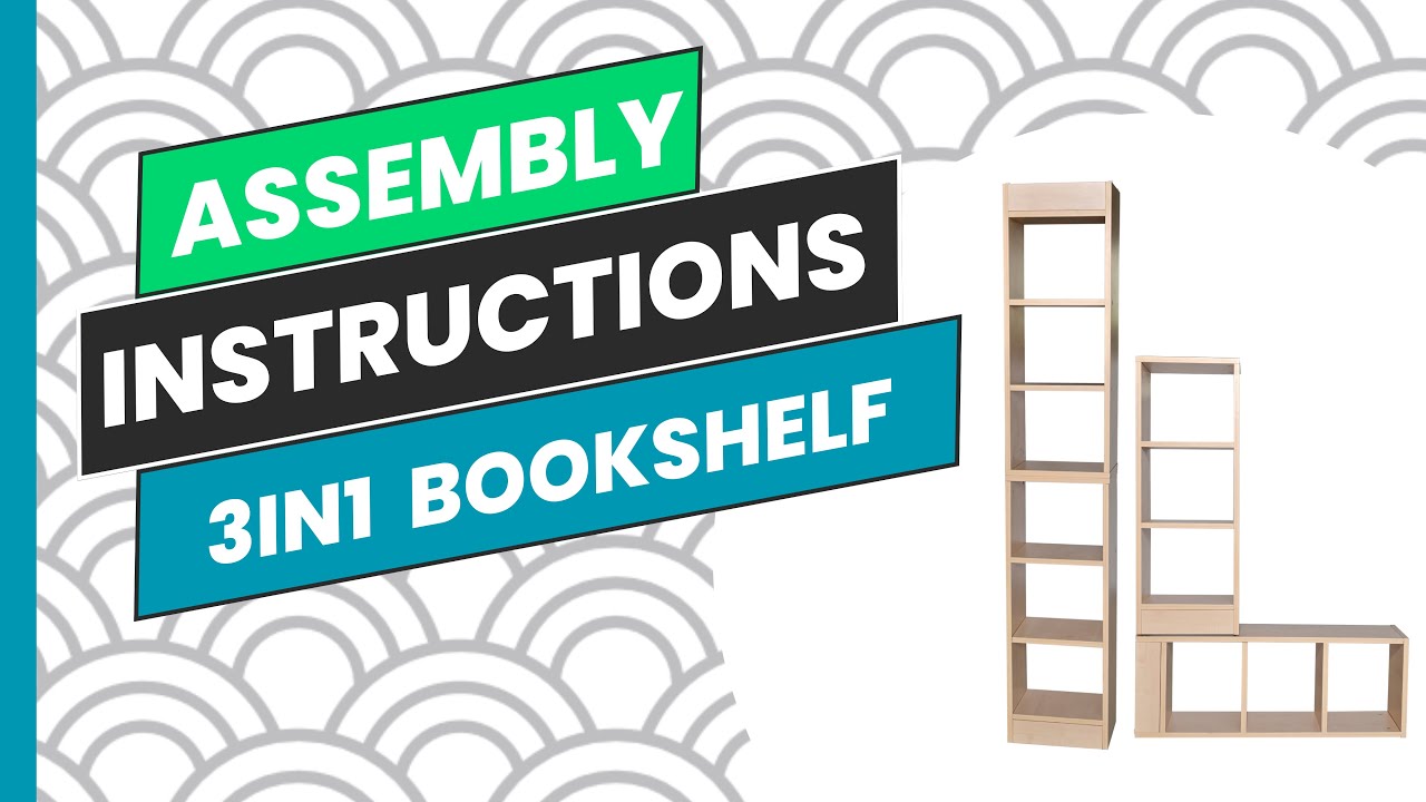 3 in 1 Multipurpose Bookshelf assembly Instructions. - YouTube