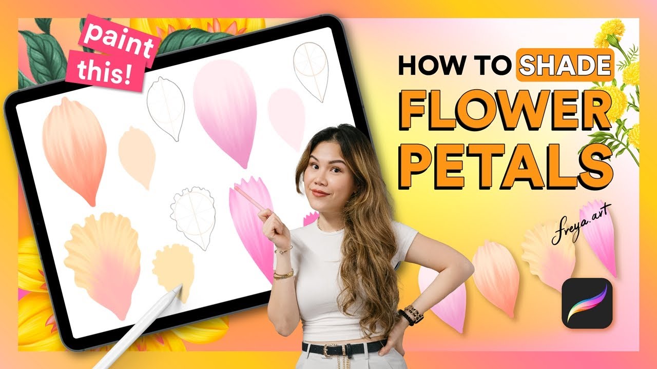 How to Shade Flower Petals: Master Painting Flowers on Procreate 🎨🌸 ...