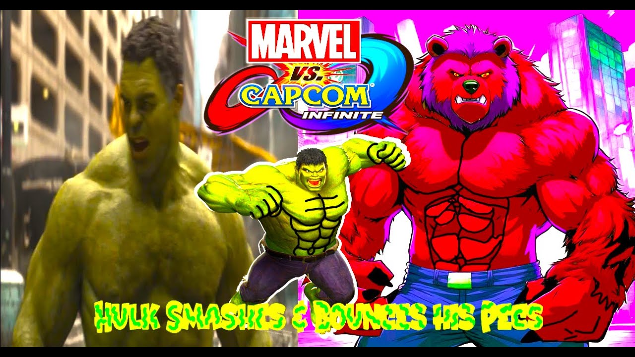 MARVEL VS CAPCOM INFINITE | HULK FLEXES HIS PECS & SMASHES AVENGERS ...