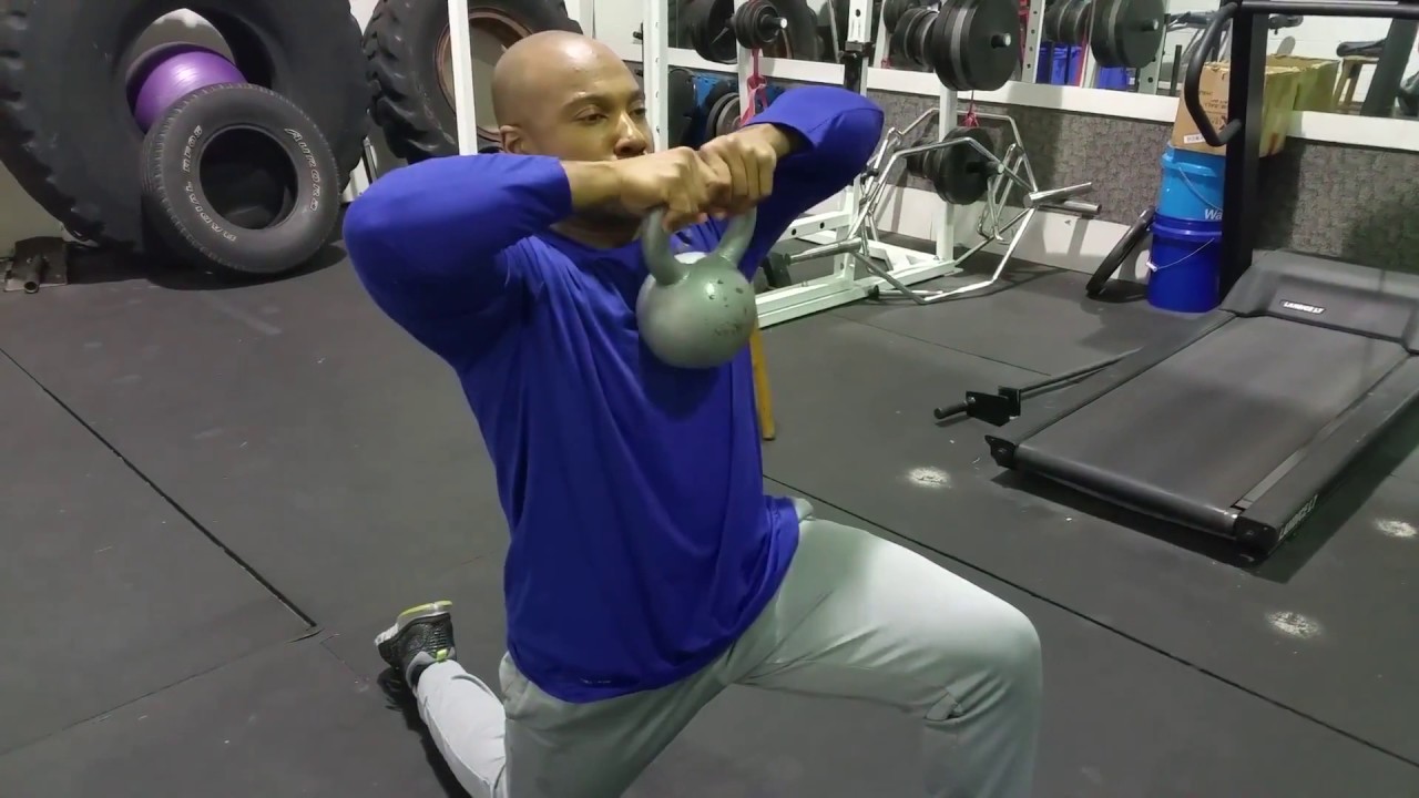 Half-Kneeling Double-Arm Kettlebell Face Pull - YouTube