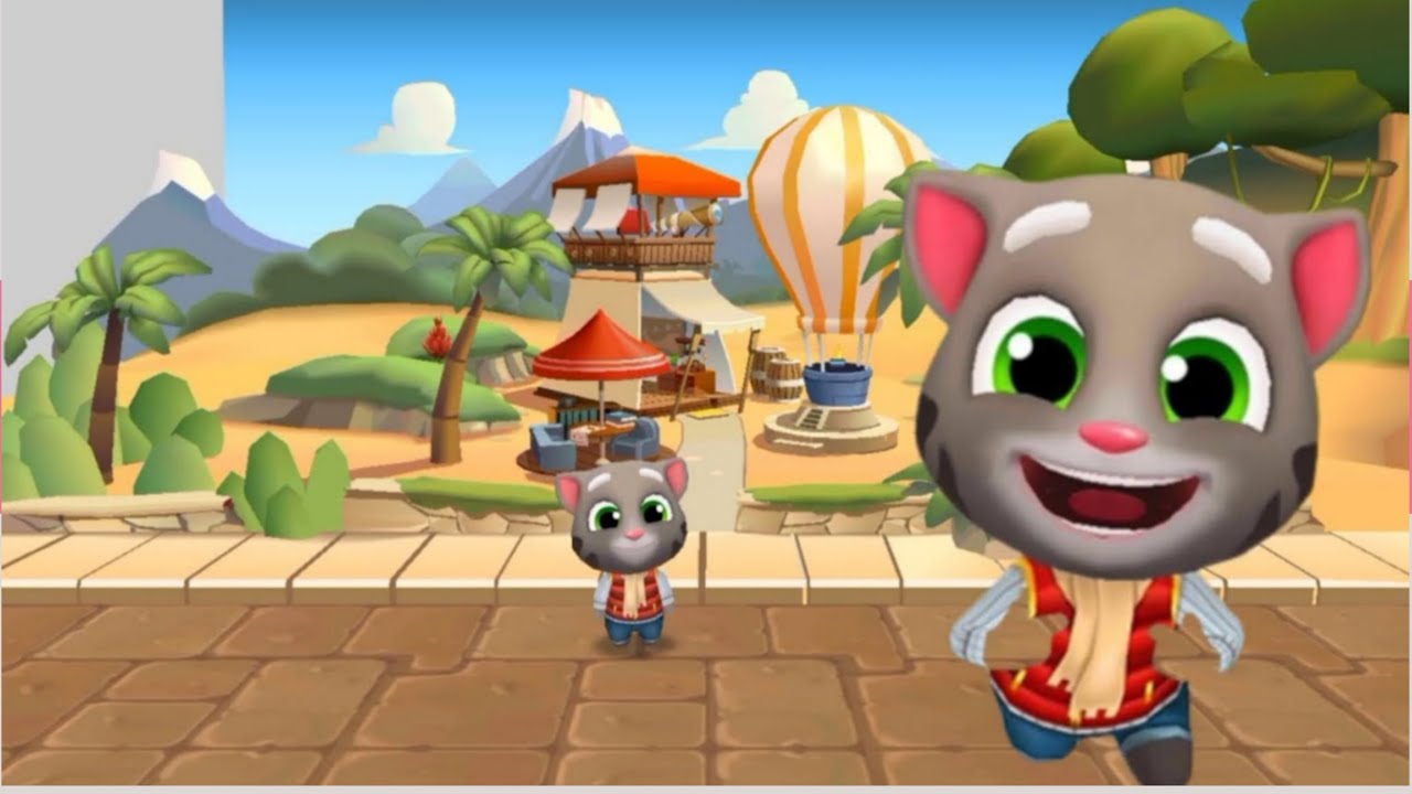 Talking Tom Gold Run - Tom - 2 x Gameplay Android and IOS - YouTube
