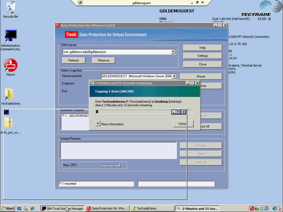 IBM TSM for Virtual Environments - TDP for VMware Demo - YouTube