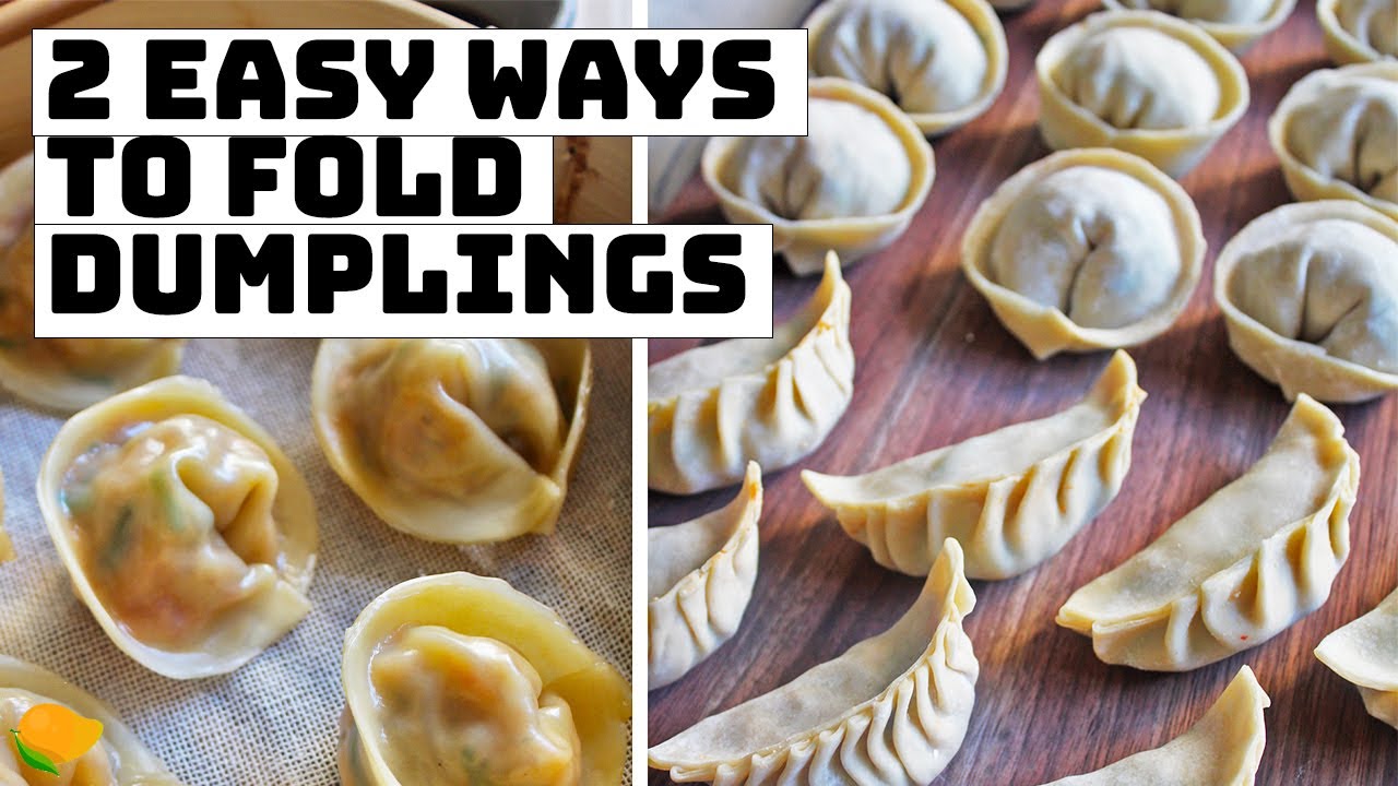 EASY How to Fold Dumplings | 2 Easiest Way to Fold Dumplings (Mandu ...