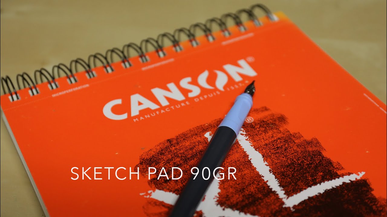 Canson XL Croquis 90gr alla prova della stilografica - YouTube
