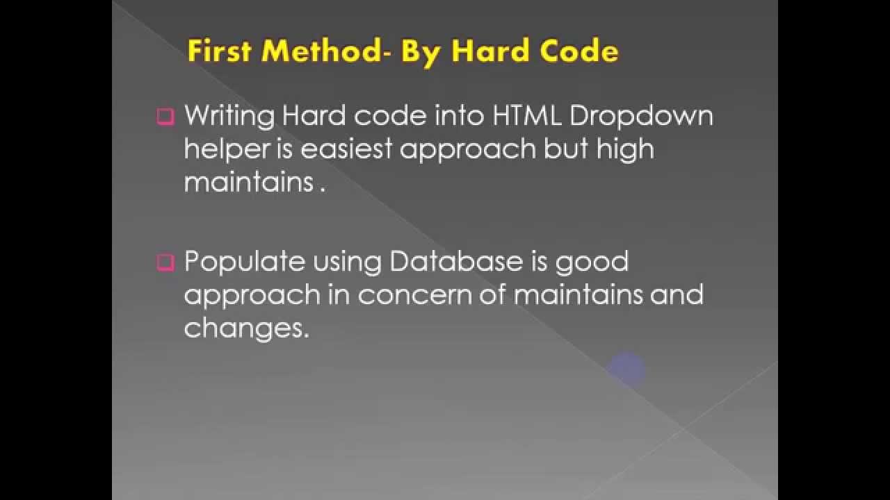 Populate DropDown List using Entity Framework Code First Approach - YouTube
