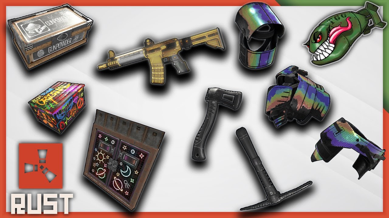 Rust Skins | Carbon Fiber Tools, Black Gold LR300, Glister Roadsign ...