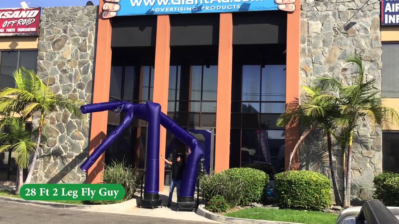 28 Ft 2 Leg Fly Guy - YouTube