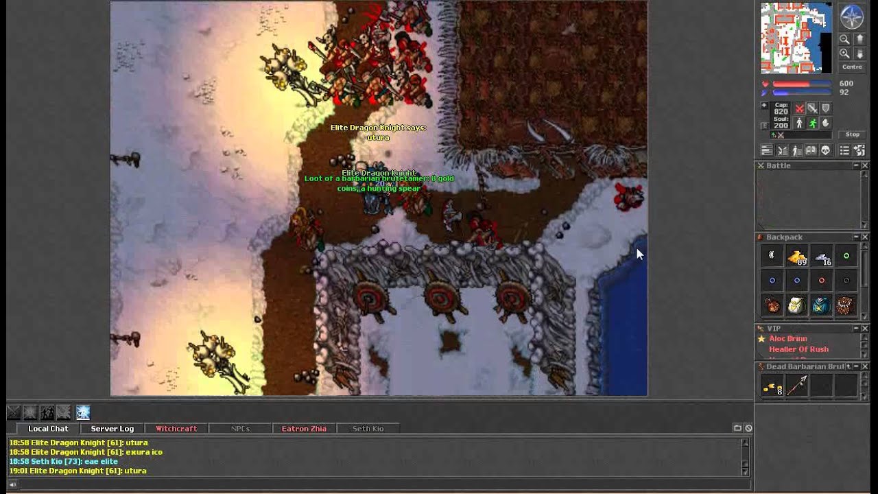 TIBIA - Rumo ao 100! Level 45 - 55 Barbarian Camp - YouTube