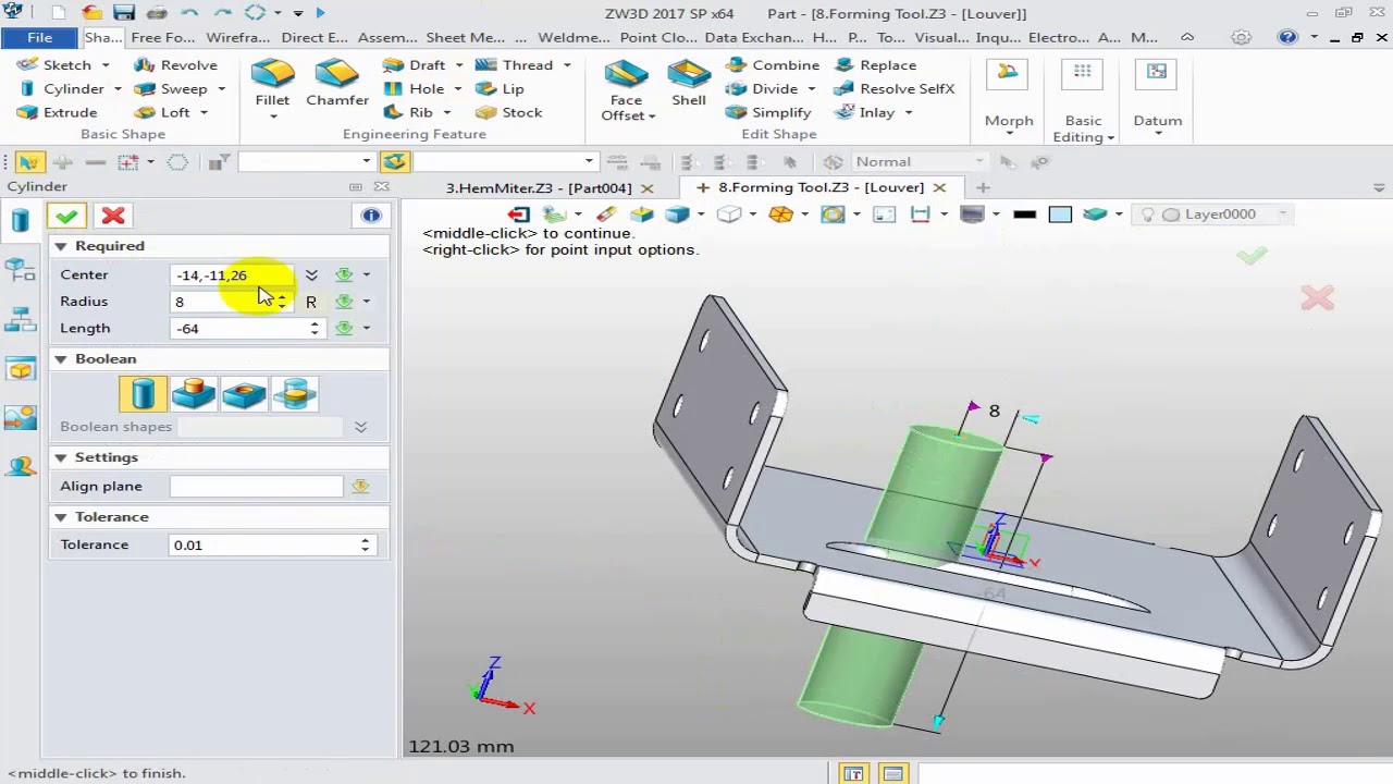 CAD Lesson6 Sheet Metal Design Step4 - YouTube