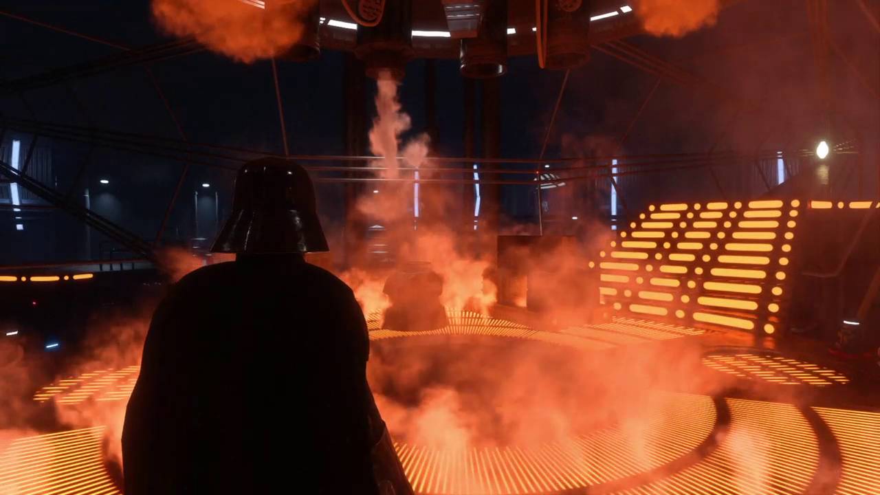STAR WARS™ Battlefront Luke vs Vader Bespin Scene Reanactment - YouTube