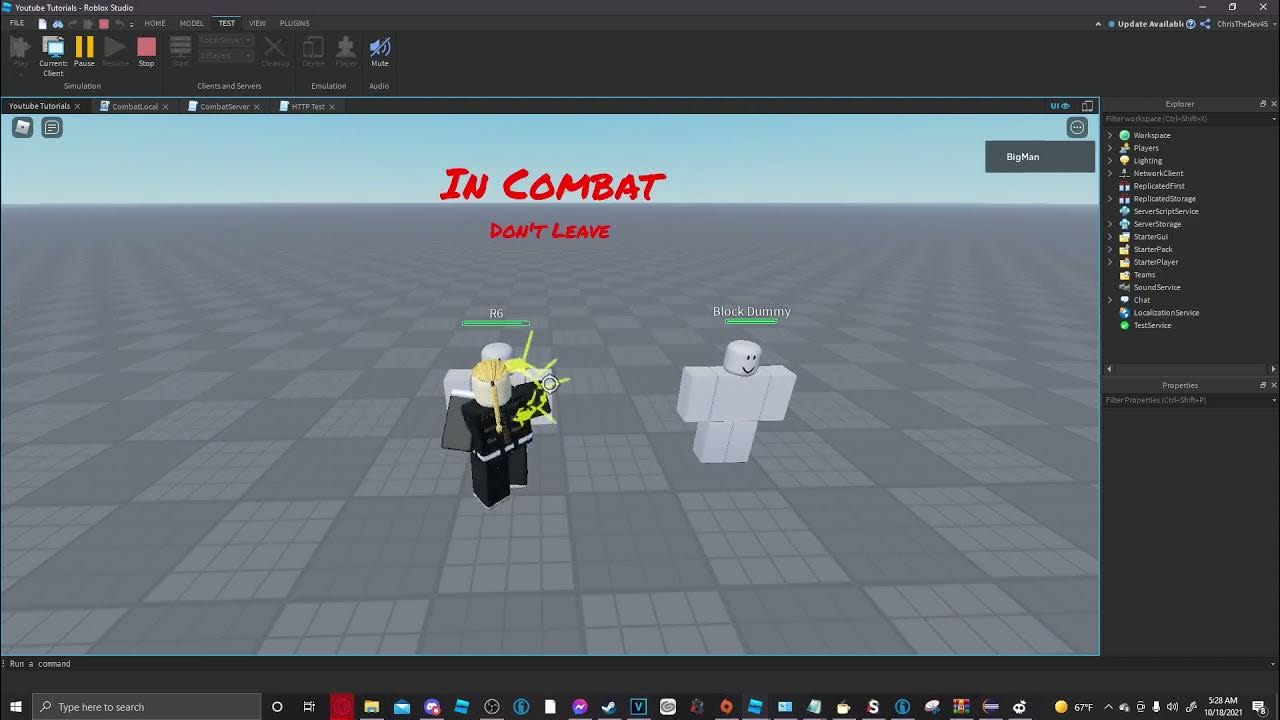 How to make knockback for your combat script - YouTube