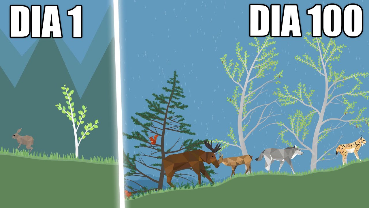 Pasé 100 días creando un ECOSISTEMA en PolyPine - YouTube