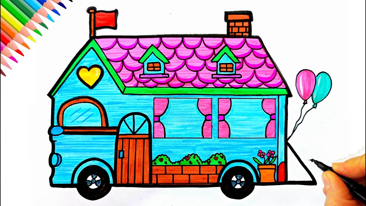 Karavan Çizimi 🚐 Karavan Nasıl Çizilir? Caravan Drawing - How To Draw a ...