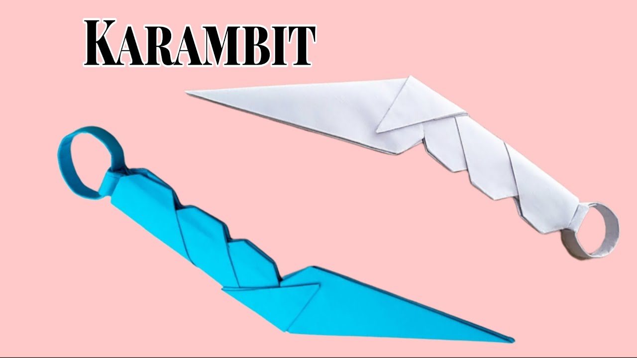 Making Tiger Claw Origami, How to make a paper karambit - YouTube