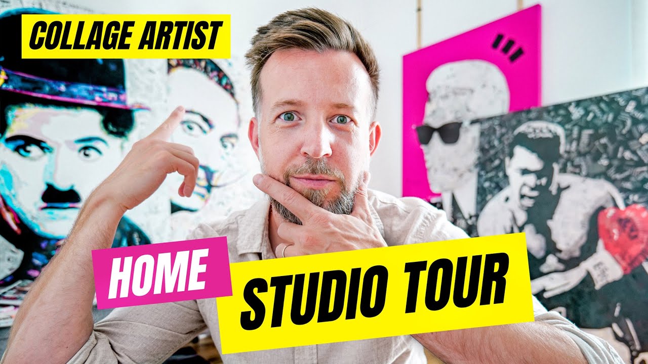 Tour of My Home Studio - Collage artist - YouTube