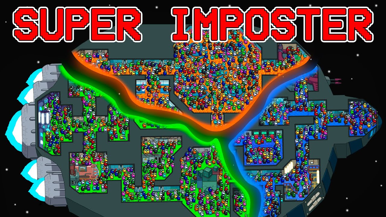 AMONG US with 1 MILLION PLAYERS, but SUPER IMPOSTER - YouTube