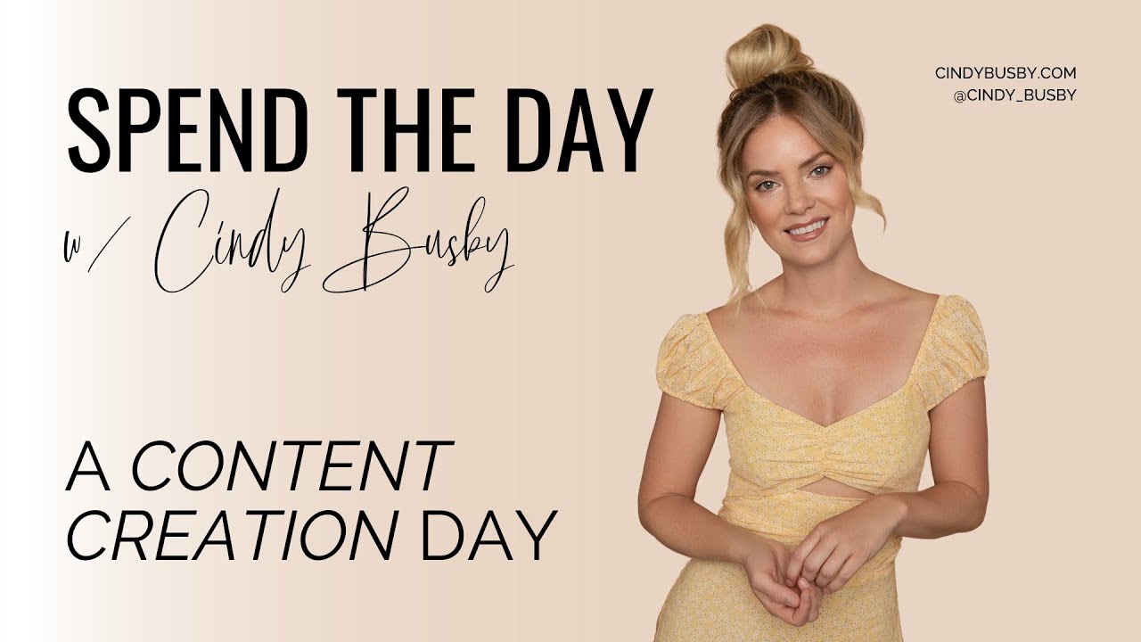 A Content Creation Day with Cindy Busby - YouTube