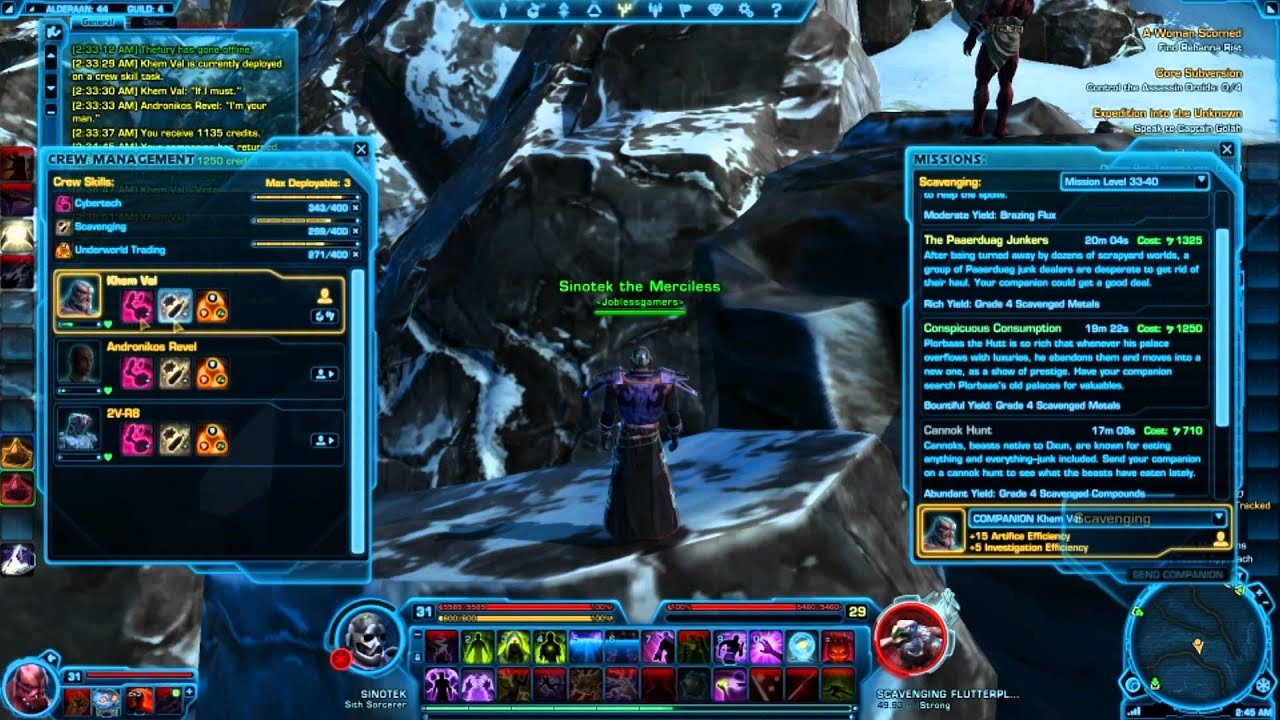 Star Wars The Old Republic Crew Skills/Profession Overview - YouTube
