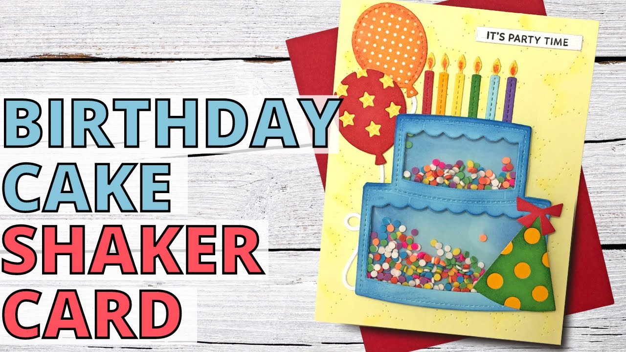 Birthday Cake SHAKER CARD | Pretty Pink Posh - YouTube