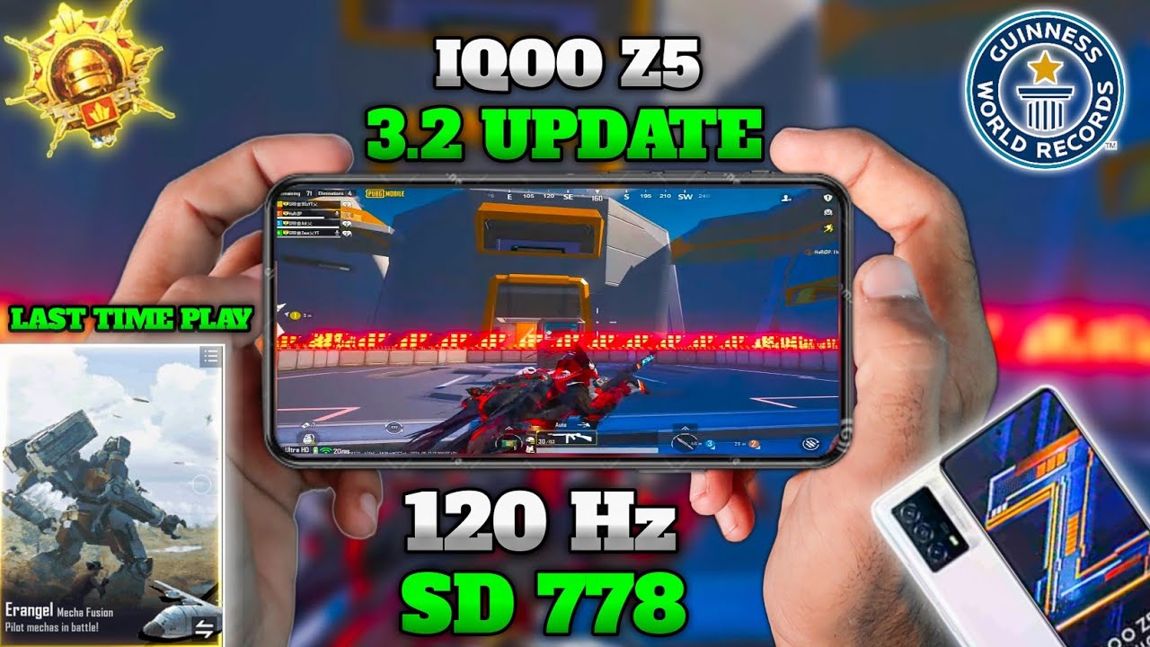 120 Hz E4 - PUBG AMOLED Display 😍🔥( IQOO Z5 90 FPS Graphics )🔥 | iQOO Z5 5G 120 Fps After Update ...
