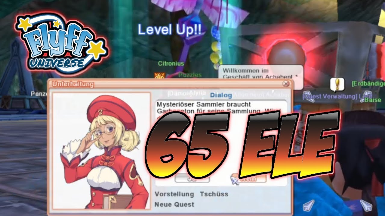 Flyff Universe - Elementor erreicht endlich Level 65 - YouTube