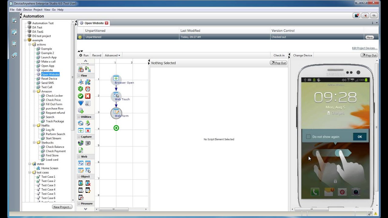 DeviceAnywhere Enterprise Automation Demo - YouTube