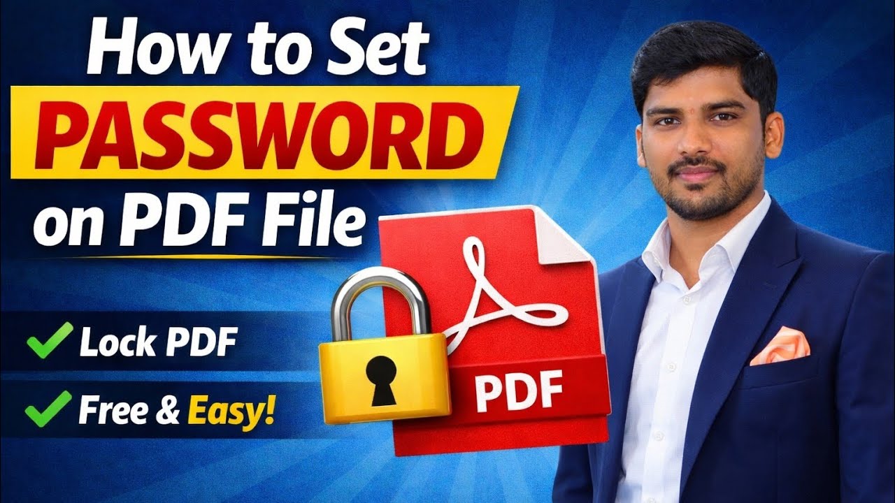 How to Set Password on PDF File | Lock PDF Easily - YouTube